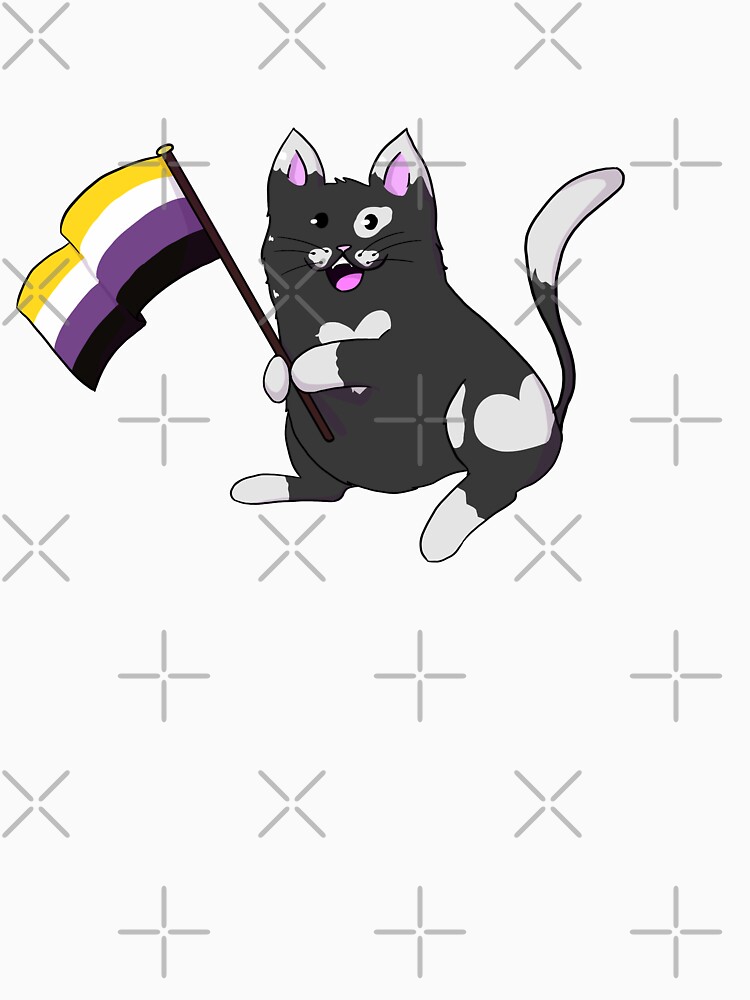 "Non-Binary Pride cat" T-shirt by ByteGalaxies | Redbubble