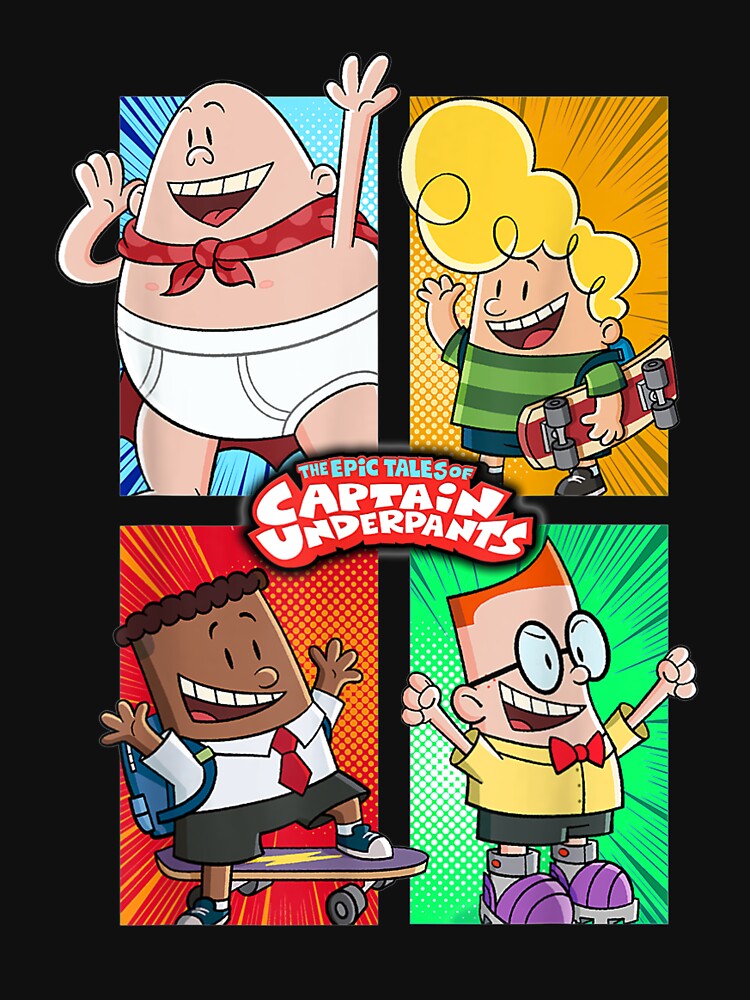 "Captain Underpants The First Epic Movie 4 Square Friends " T-shirt for ...