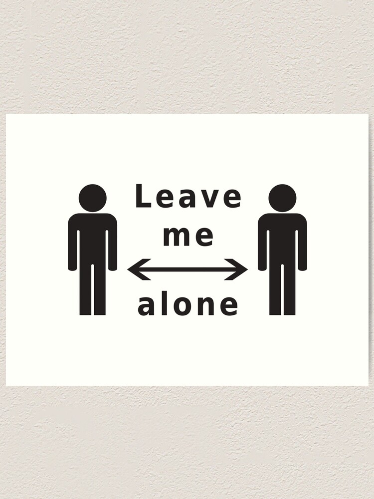 "Social distancing sign, leave me alone symbol (black symbol), covid ...