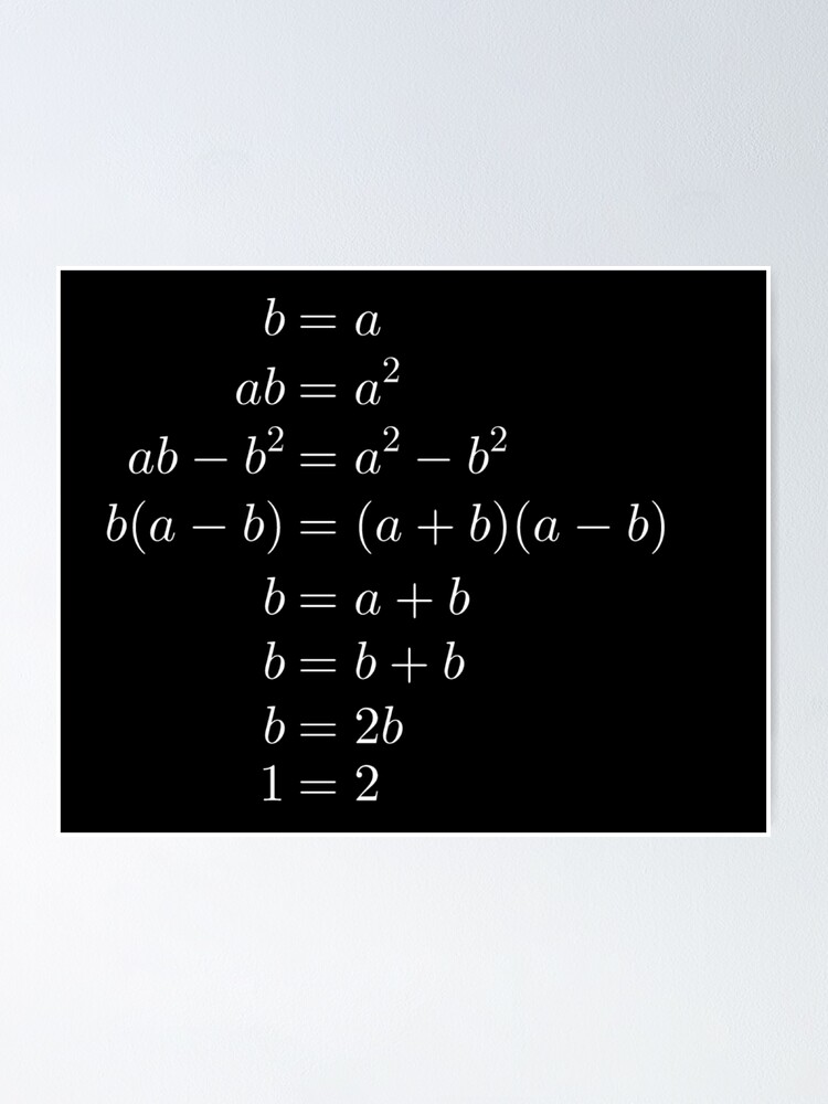 Póster «Falacia Matemática» de george-paul | Redbubble