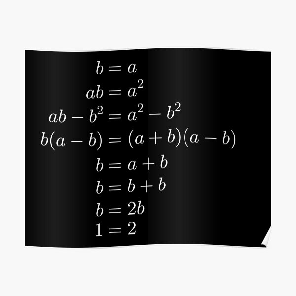 Póster «Falacia Matemática» de george-paul | Redbubble