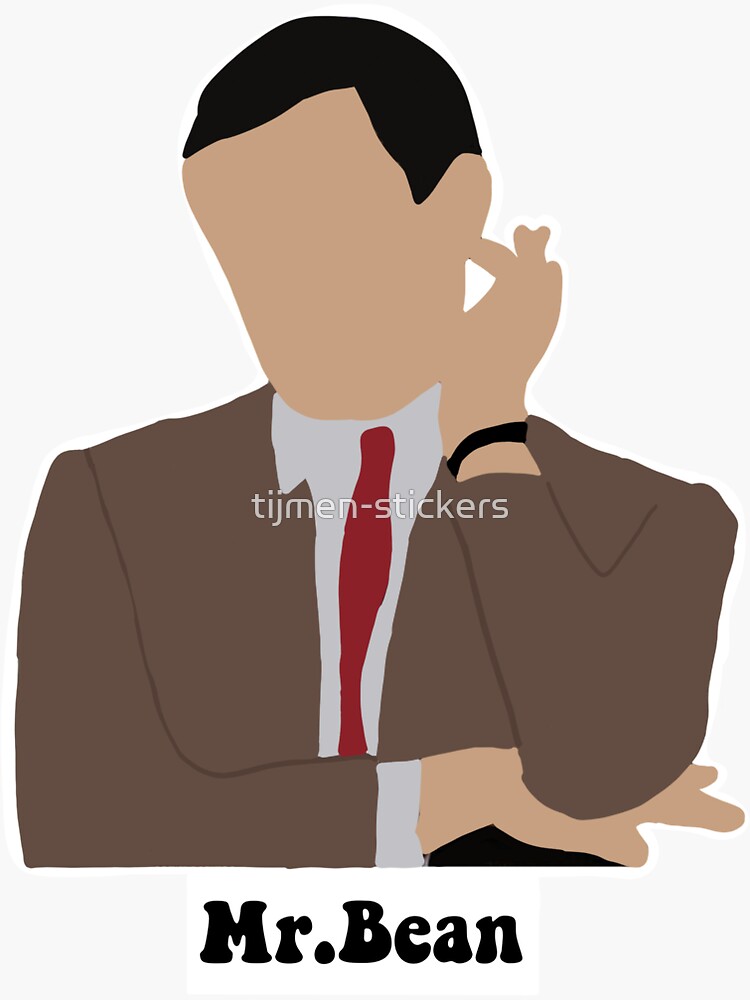"Mr.Bean" Sticker by tijmen-stickers | Redbubble