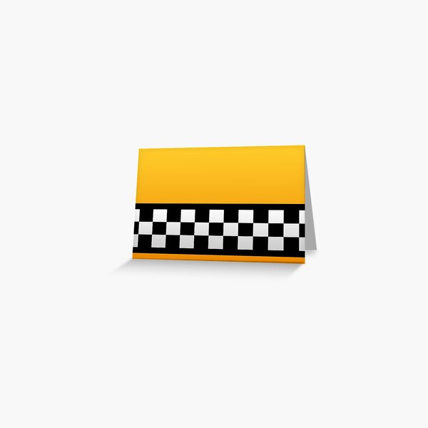 "Taxi squares and stripes " Greeting Card for Sale by Sanderson4 ...
