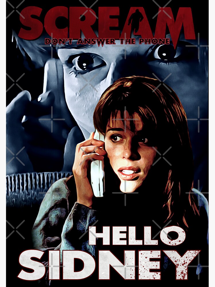 "Scream - Hello Sidney" Sticker for Sale by HellmouthHorror | Redbubble