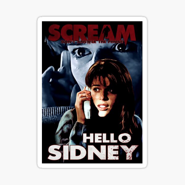 "Scream - Hello Sidney" Sticker for Sale by HellmouthHorror | Redbubble