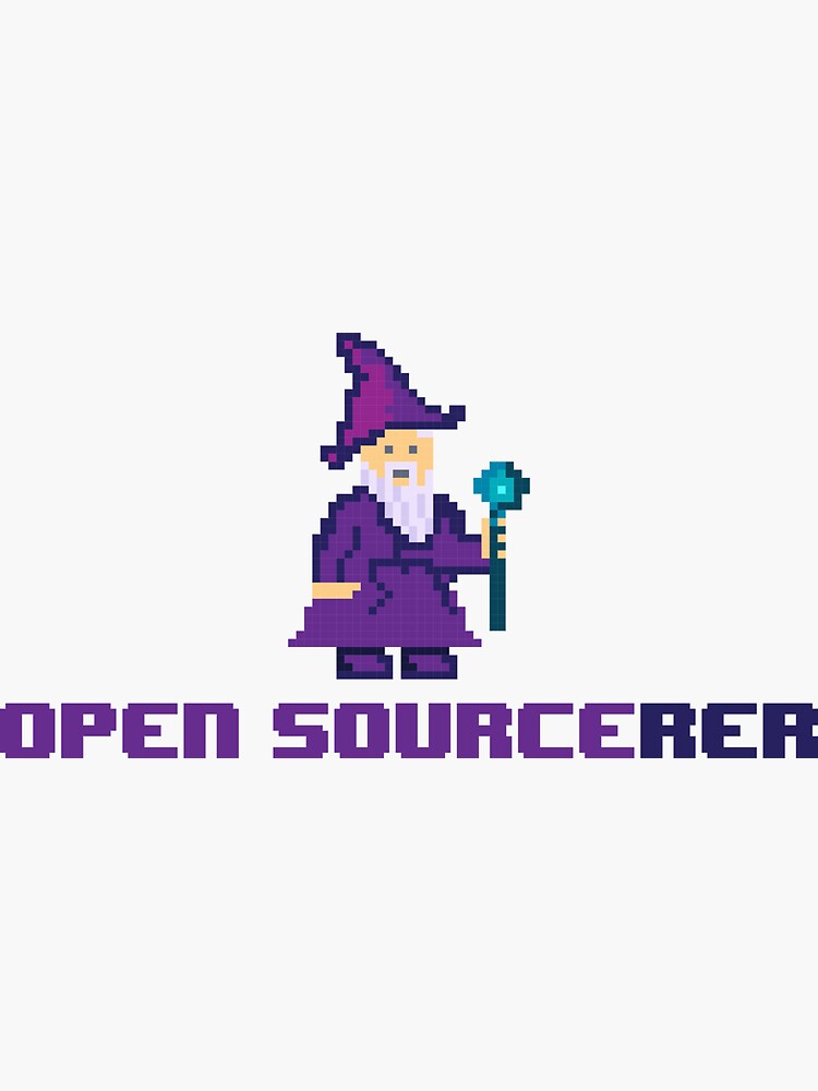 "Open Sourcerer" Sticker for Sale by archdesigner | Redbubble