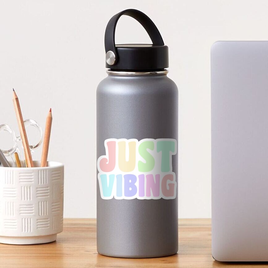 "Just Vibing Color Quote" Sticker for Sale by Beginartist | Redbubble