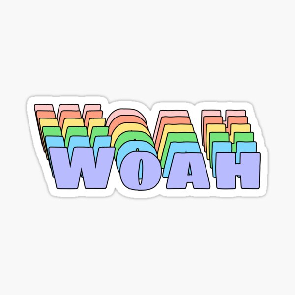 Woah” Rainbow gradient aesthetic " Sticker by JessIckUh1 | Redbubble