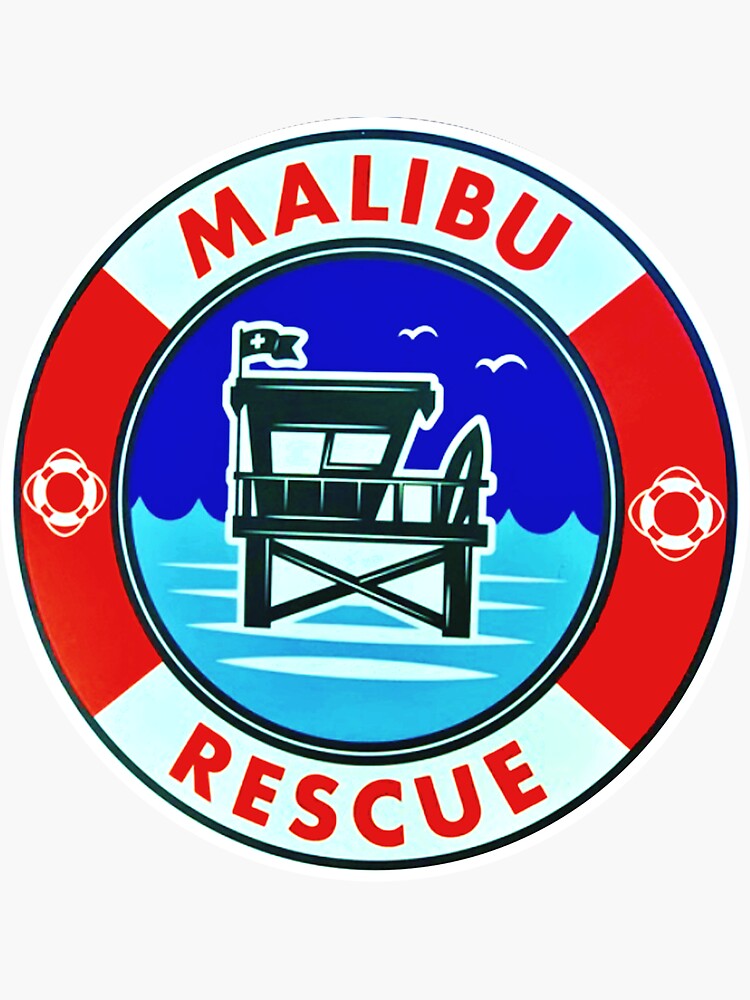 "Malibu Rescue" Sticker for Sale by KudzaiPresley | Redbubble