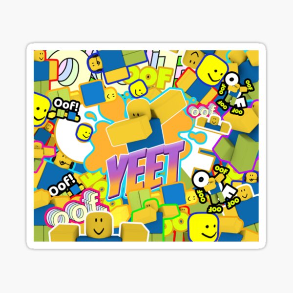 "Robl0x Memes Pattern OOf Yeet Dab Dabbing Robl0x -" Sticker for Sale ...