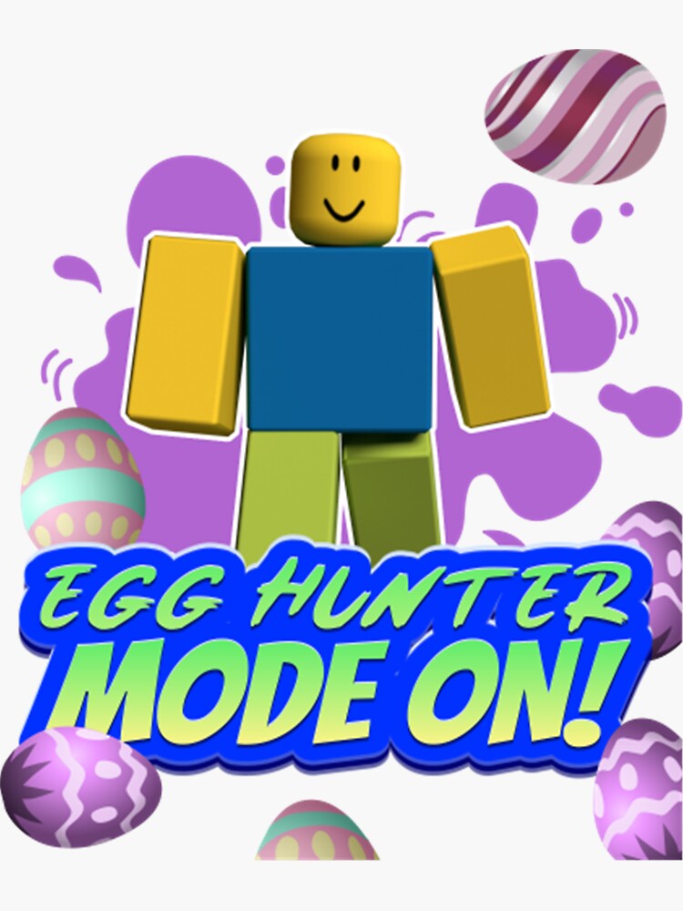 "Robl0x Egg Hunter Mode On Funny Easter Noob Gaming" Sticker for Sale ...