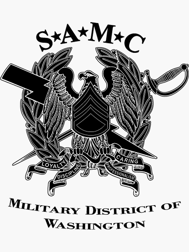 Pegatina «Logotipo de SAMC para MDW» de mdwsamc | Redbubble