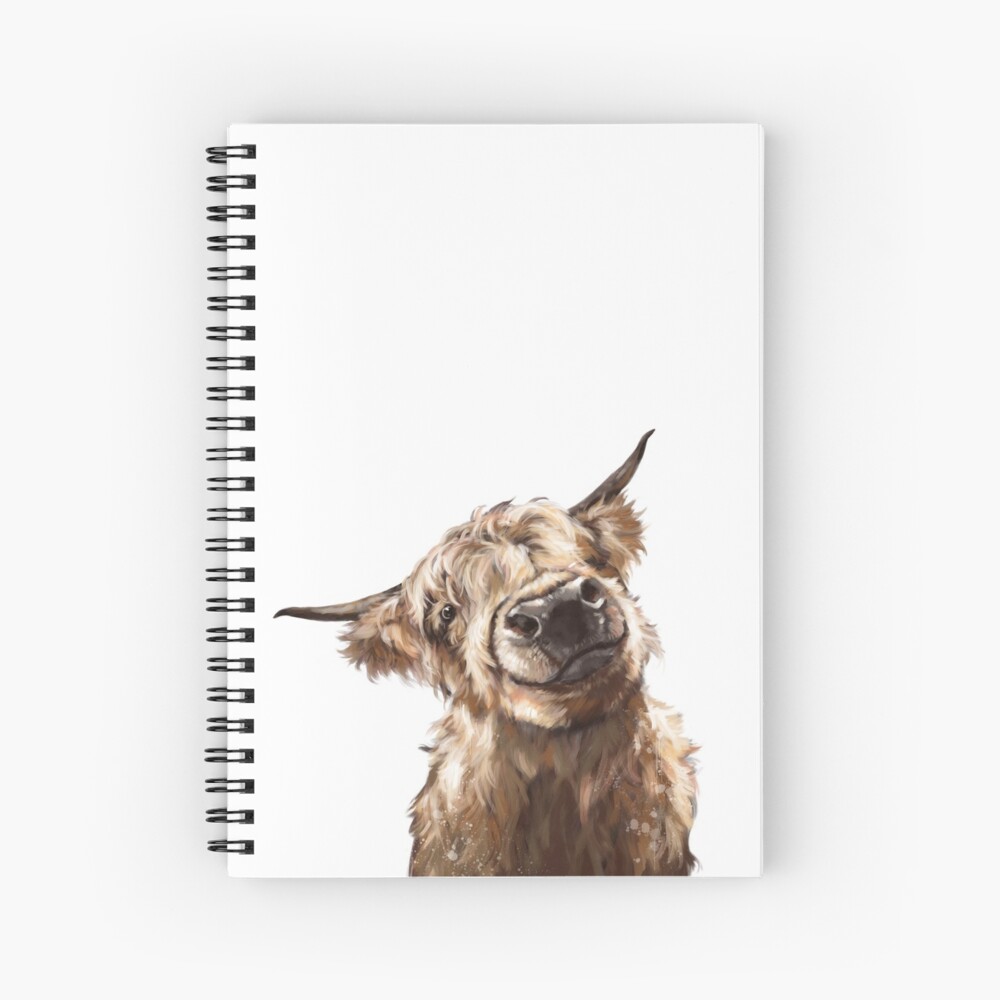 "Highland Cow" Spiral Notebook for Sale by bignosework | Redbubble