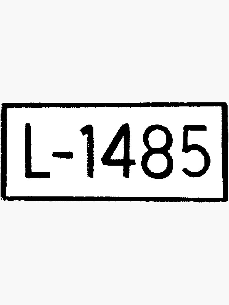 "L-1485 ver. 2" Sticker for Sale by hexianovae | Redbubble