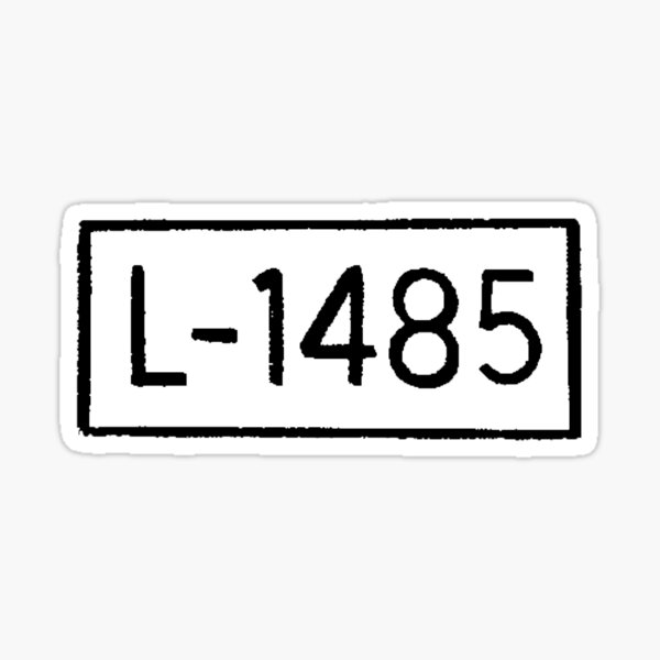 "L-1485 ver. 2" Sticker for Sale by hexianovae | Redbubble