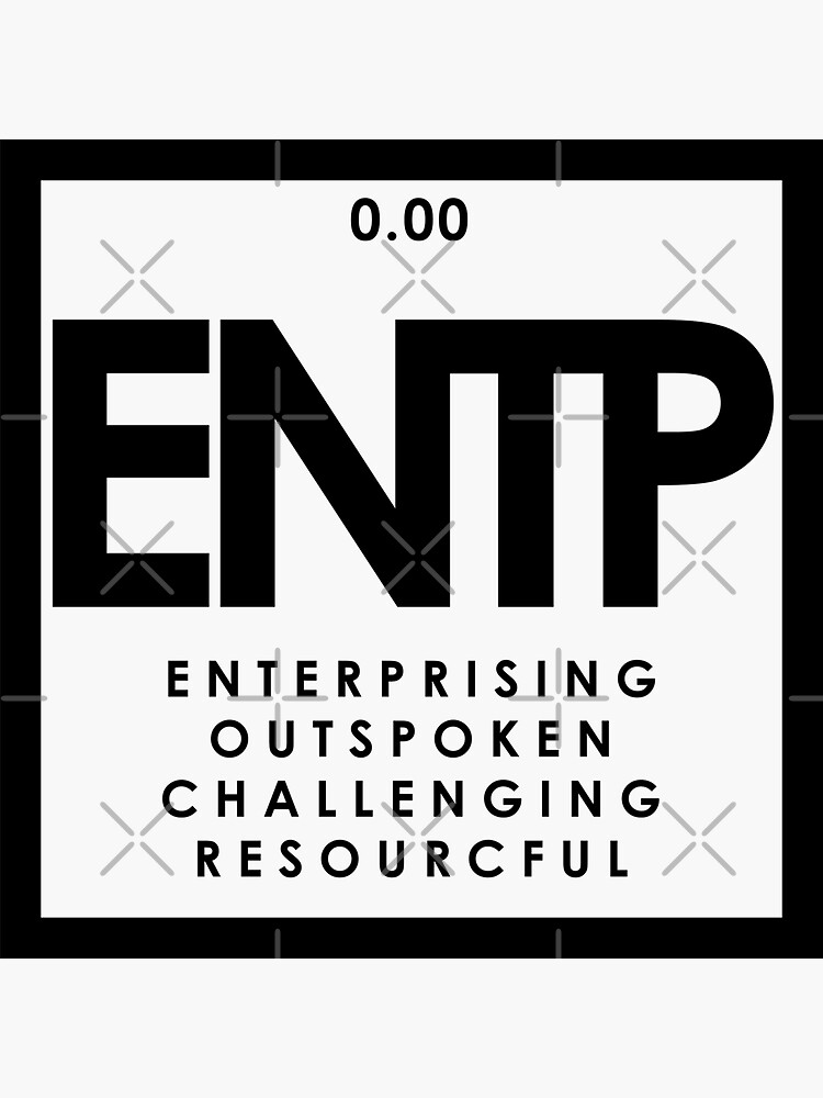 "ENTP - ELEMENT" Sticker for Sale by myers-briggs | Redbubble