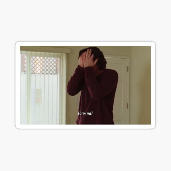 "adam driver crying meme" Sticker for Sale by harrypotter394 | Redbubble