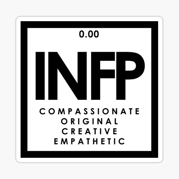 "INFP - ELEMENT" Sticker for Sale by myers-briggs | Redbubble