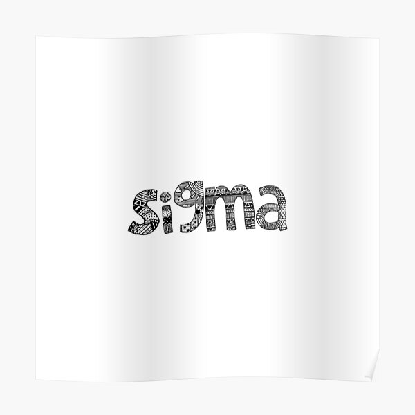 "Sigma Letter Doodle Pattern" Poster for Sale by Rosemogo | Redbubble