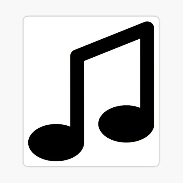"Music notes (Black)" Sticker for Sale by IsleofApparel | Redbubble