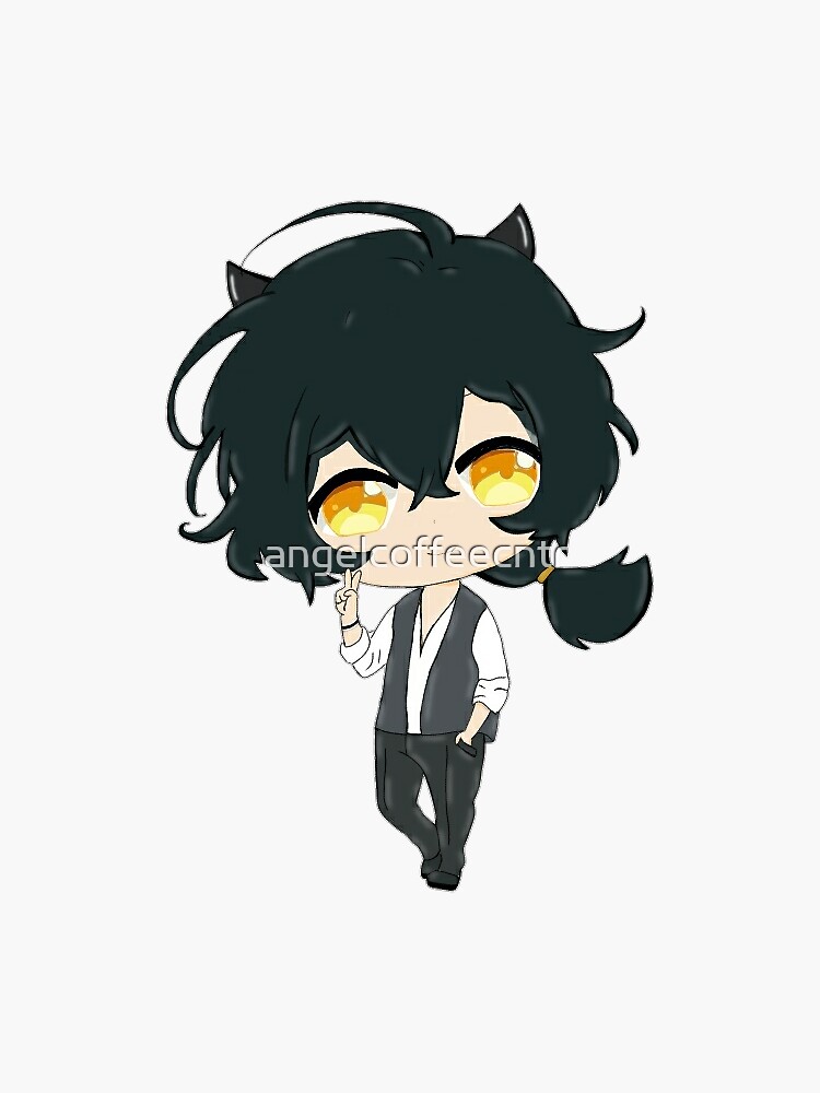 "Chibi demon boy" Sticker by angelcoffeecntr | Redbubble