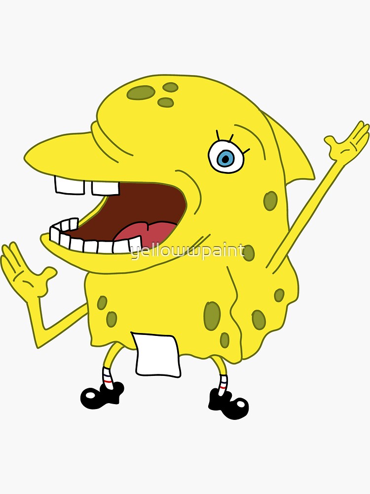 "Dolphin spongebob " Sticker for Sale by yellowwpaint | Redbubble