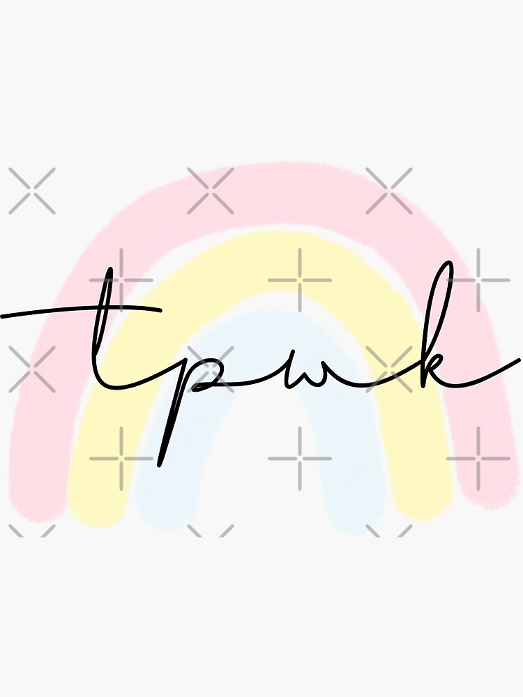 "tpwk pastel rainbow " Sticker for Sale by khushimali | Redbubble