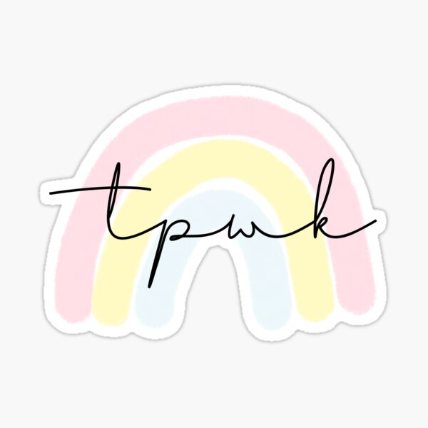 "tpwk pastel rainbow " Sticker for Sale by khushimali | Redbubble