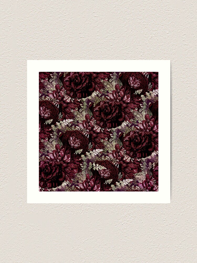 "Goth blood red roses collage" Art Print by NatureArtUK | Redbubble