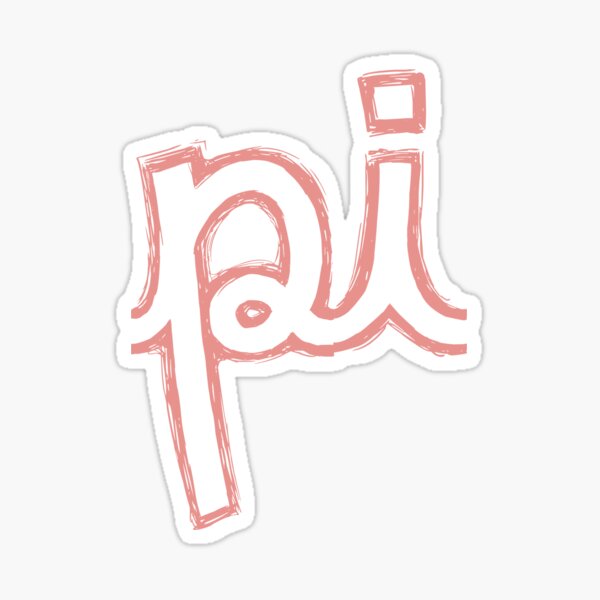 Pi Cursive Greek Letter Sticker For Sale By Rosemogo Redbubble