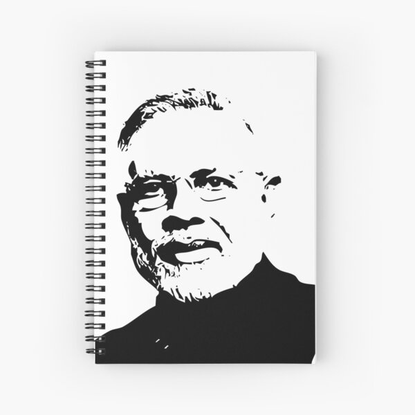"Narendra Modi Vector Graphic" Spiral Notebook for Sale by ...