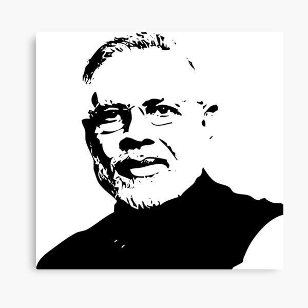 "Narendra Modi Vector Graphic" Canvas Print by IndianTshirts | Redbubble