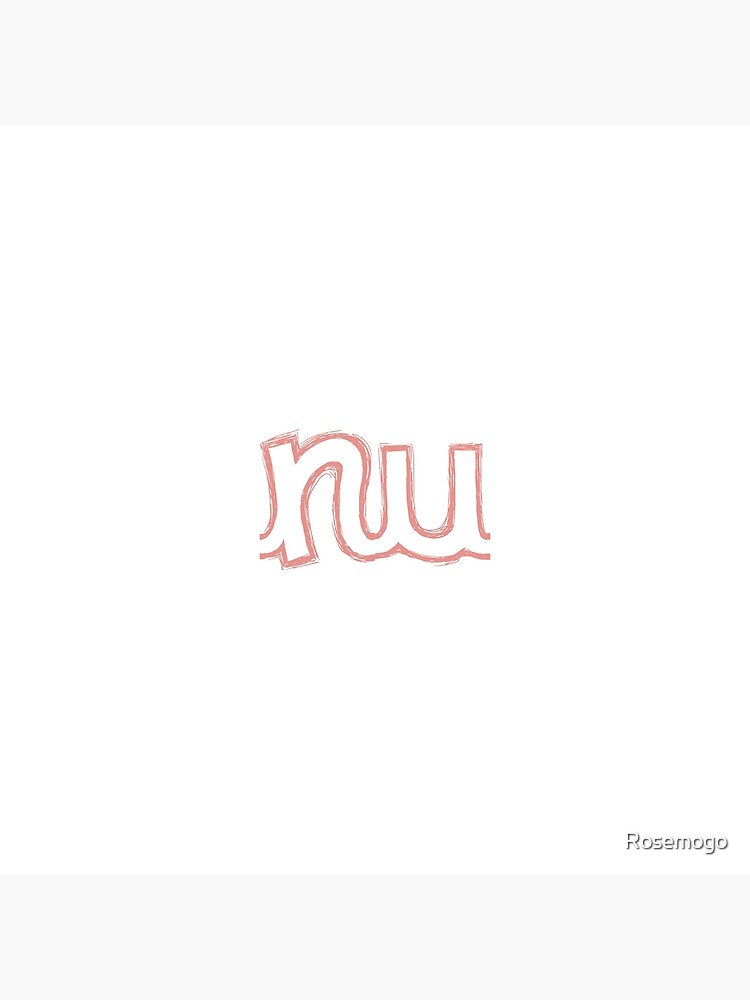 "Nu Cursive Greek Letter" Poster by Rosemogo | Redbubble