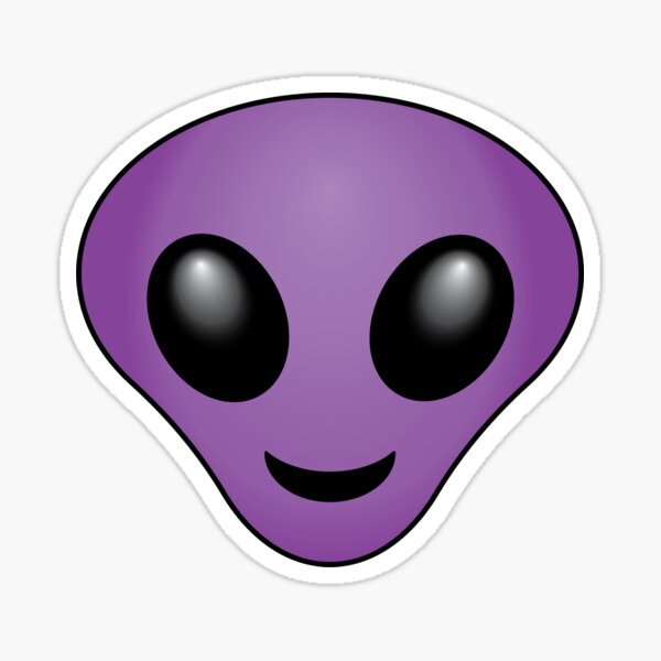 "Purple Alien Head" Sticker for Sale by KeeksDesigns | Redbubble