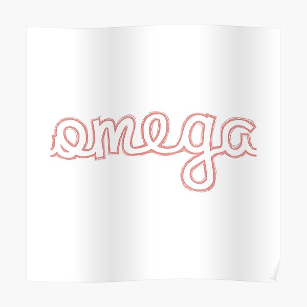 "Omega Cursive Greek Letter" Poster for Sale by Rosemogo | Redbubble