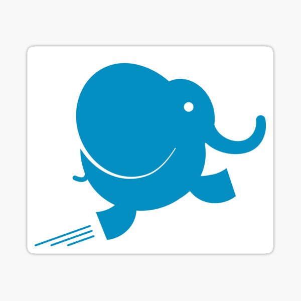 "blue elephant" Sticker for Sale by mayasplace | Redbubble