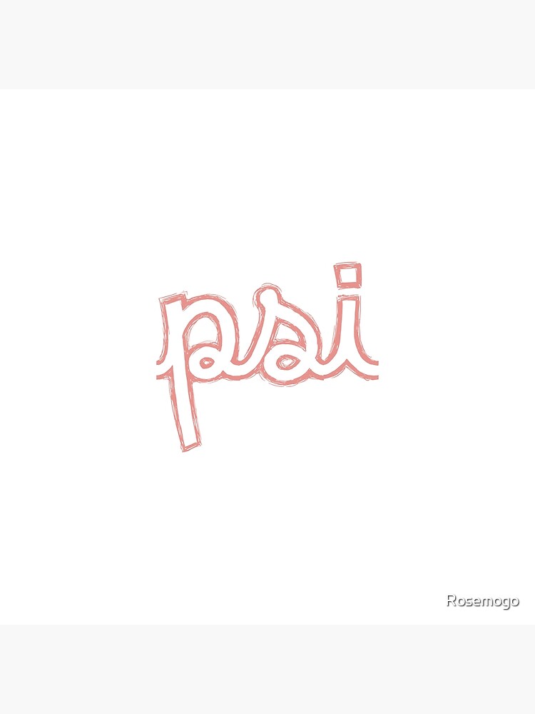 Impression photo « Lettre grecque cursive psi », par Rosemogo | Redbubble