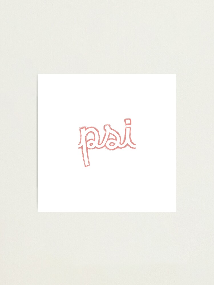 Impression photo « Lettre grecque cursive psi », par Rosemogo | Redbubble