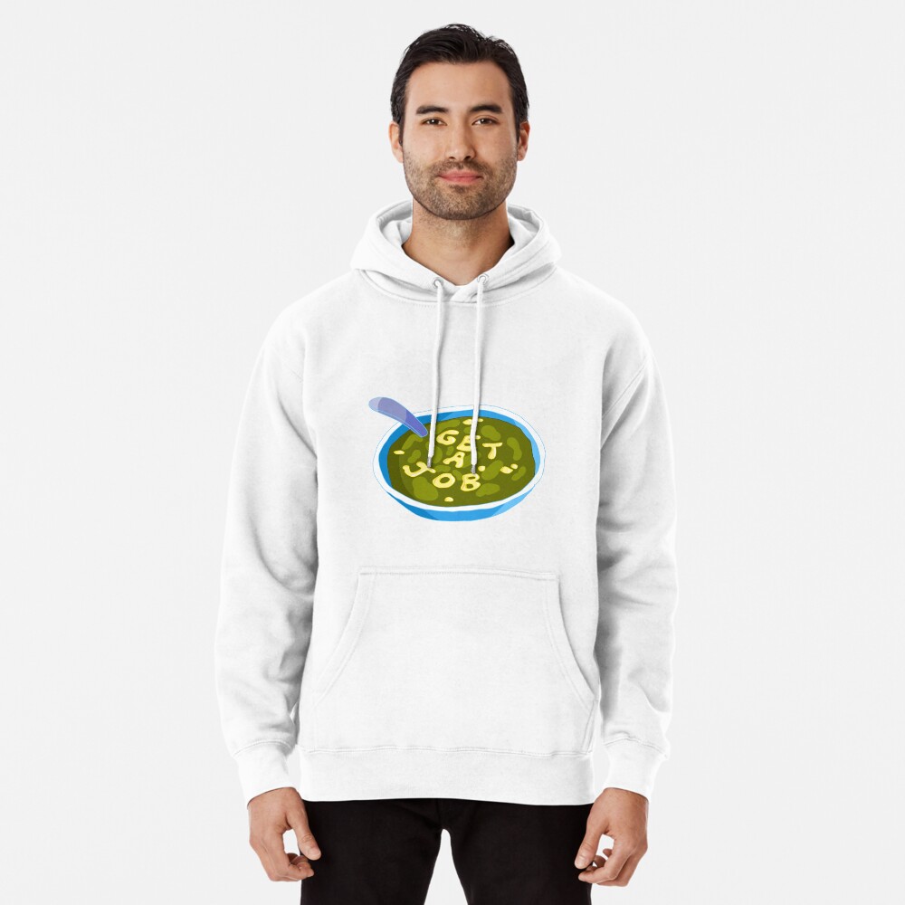 "Spongebob "Get a Job" Soup" Sticker for Sale by yellowwpaint | Redbubble
