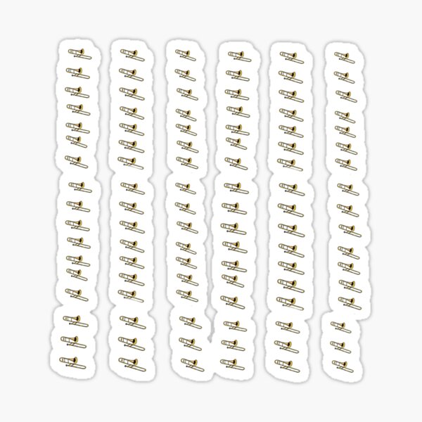 "Trombone sticker pack" Sticker for Sale by DesignsbyC-Rae | Redbubble
