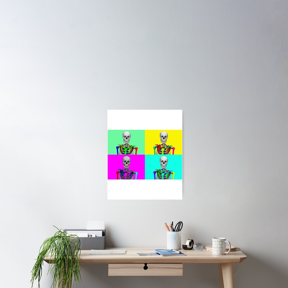 "Skeleton - Pop Art 1" Poster by uberanatomy | Redbubble