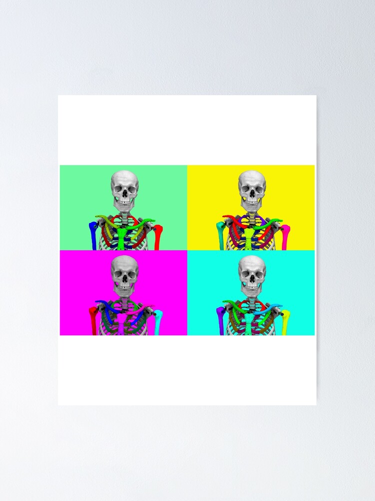 "Skeleton - Pop Art 1" Poster by uberanatomy | Redbubble