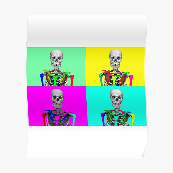 "Skeleton - Pop Art 1" Poster by uberanatomy | Redbubble