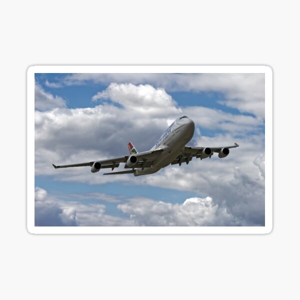 "South African Airways Boeing 747-400 " Sticker for Sale by AndyHkr ...