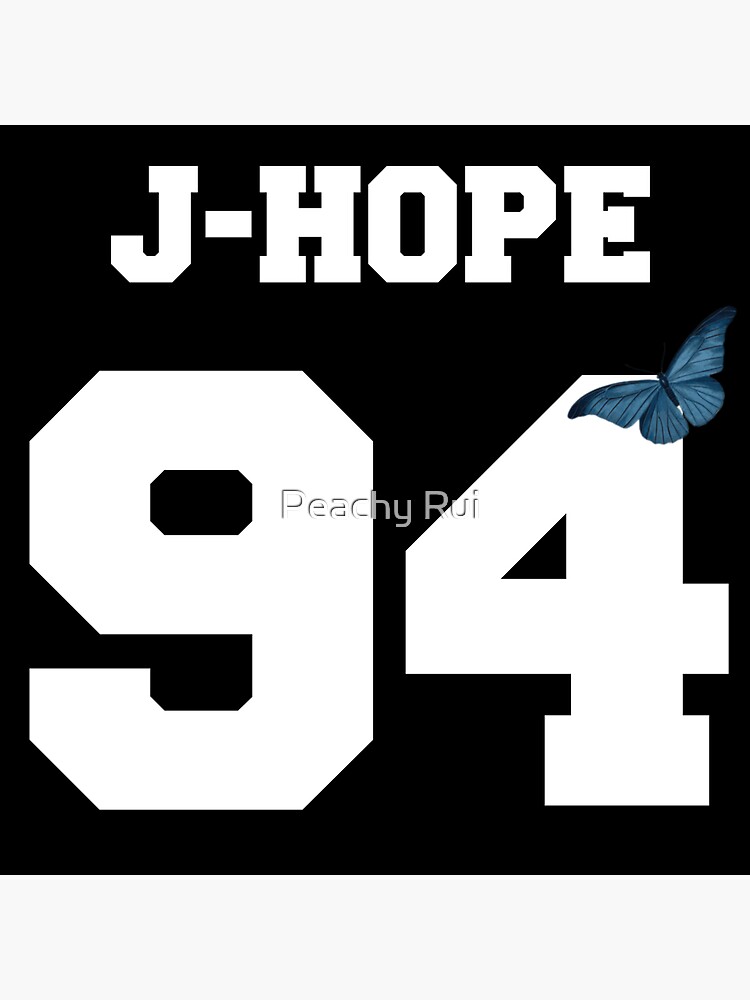 "BTS- J-Hope 94 Line Butterfly Jersey" Sticker for Sale by ...