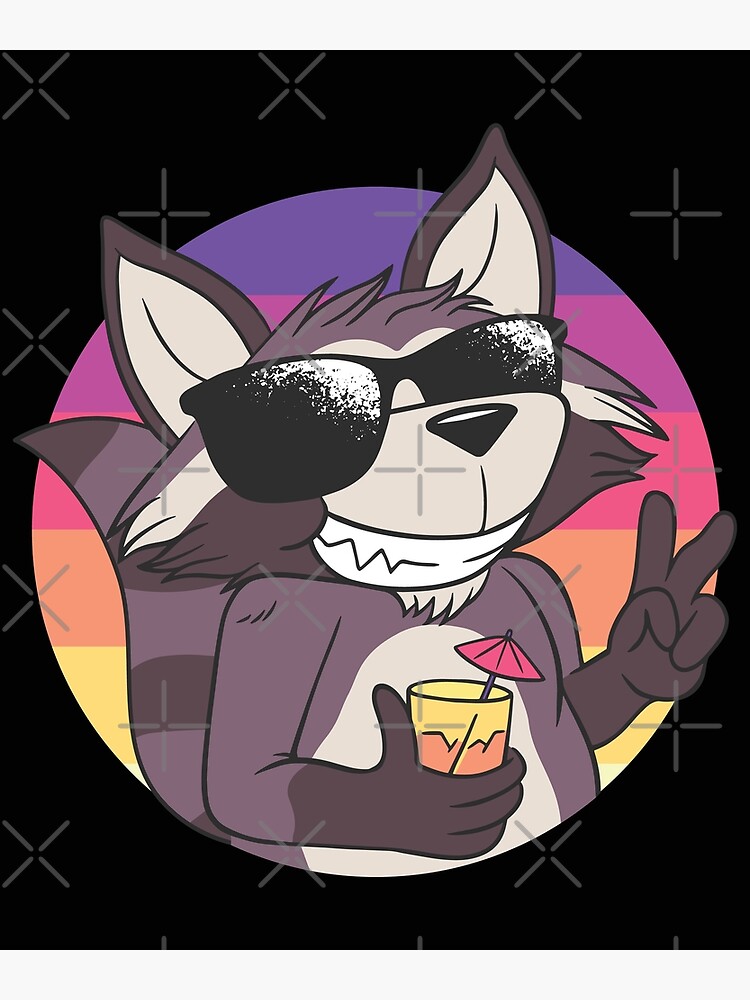 "Cool raccoon with sunglasses" Poster for Sale by DerSenat | Redbubble