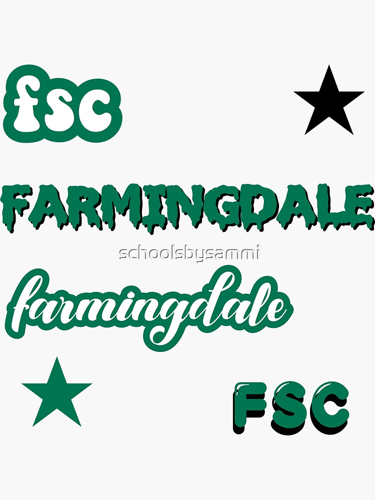 "Farmingdale Sticker Pack" Sticker for Sale by schoolsbysammi | Redbubble