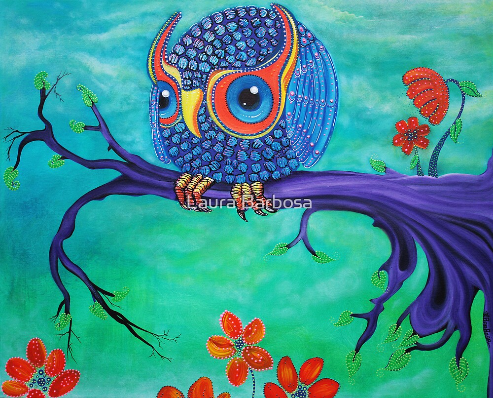 "Enchanted Owl" by Laura Barbosa | Redbubble