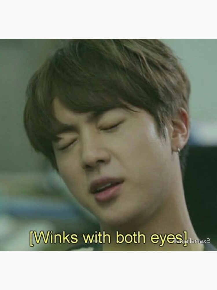 "BTS JIN MEME" Art Print by llamallamax2 | Redbubble