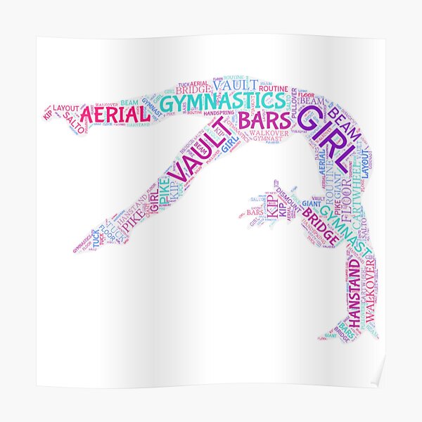 Gymnastics Typography Posters | Redbubble